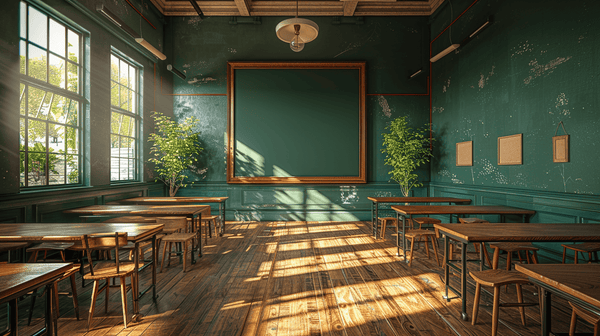 Science Classroom with Wooden Floor Zoom Background ...