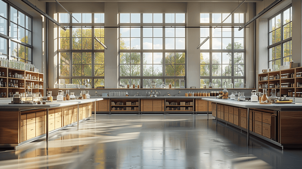 Spacious Science Laboratory Zoom Background – thezoombackgrounds.com