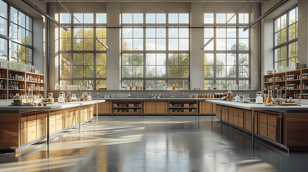 Spacious Science Laboratory Zoom Background – thezoombackgrounds.com