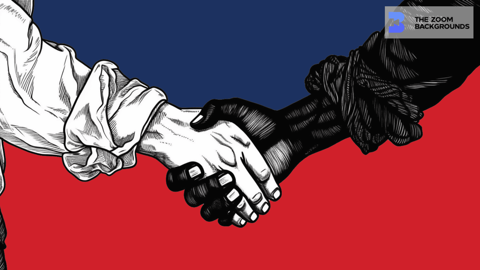 Handshake Commemorating Juneteenth Zoom Background – thezoombackgrounds.com