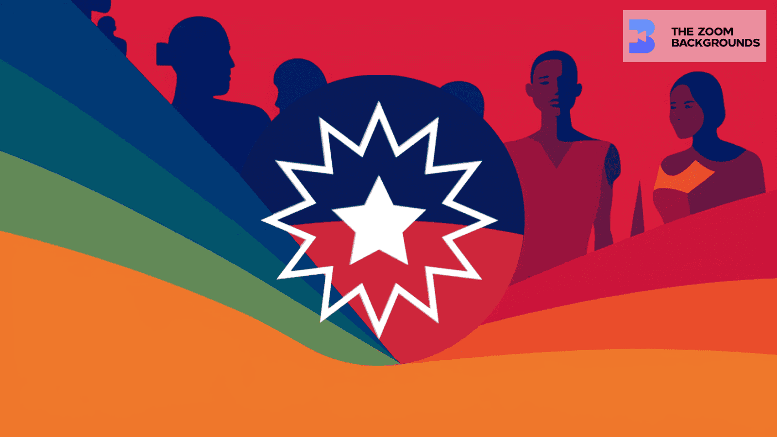 Juneteenth Flag and Symbolism Zoom Background – thezoombackgrounds.com