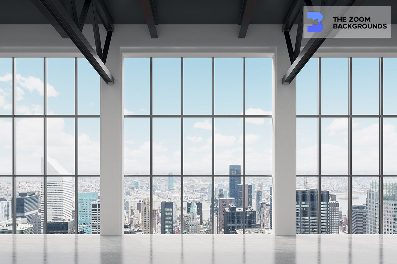 New York-View Office Space Financial Concept Zoom Background ...