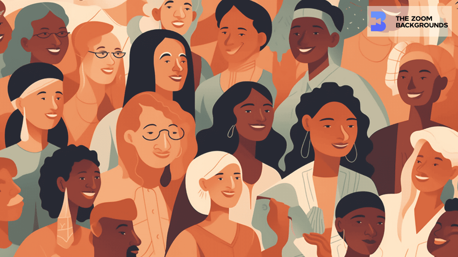 Happy People Celebrating Freedom Zoom Background – thezoombackgrounds.com