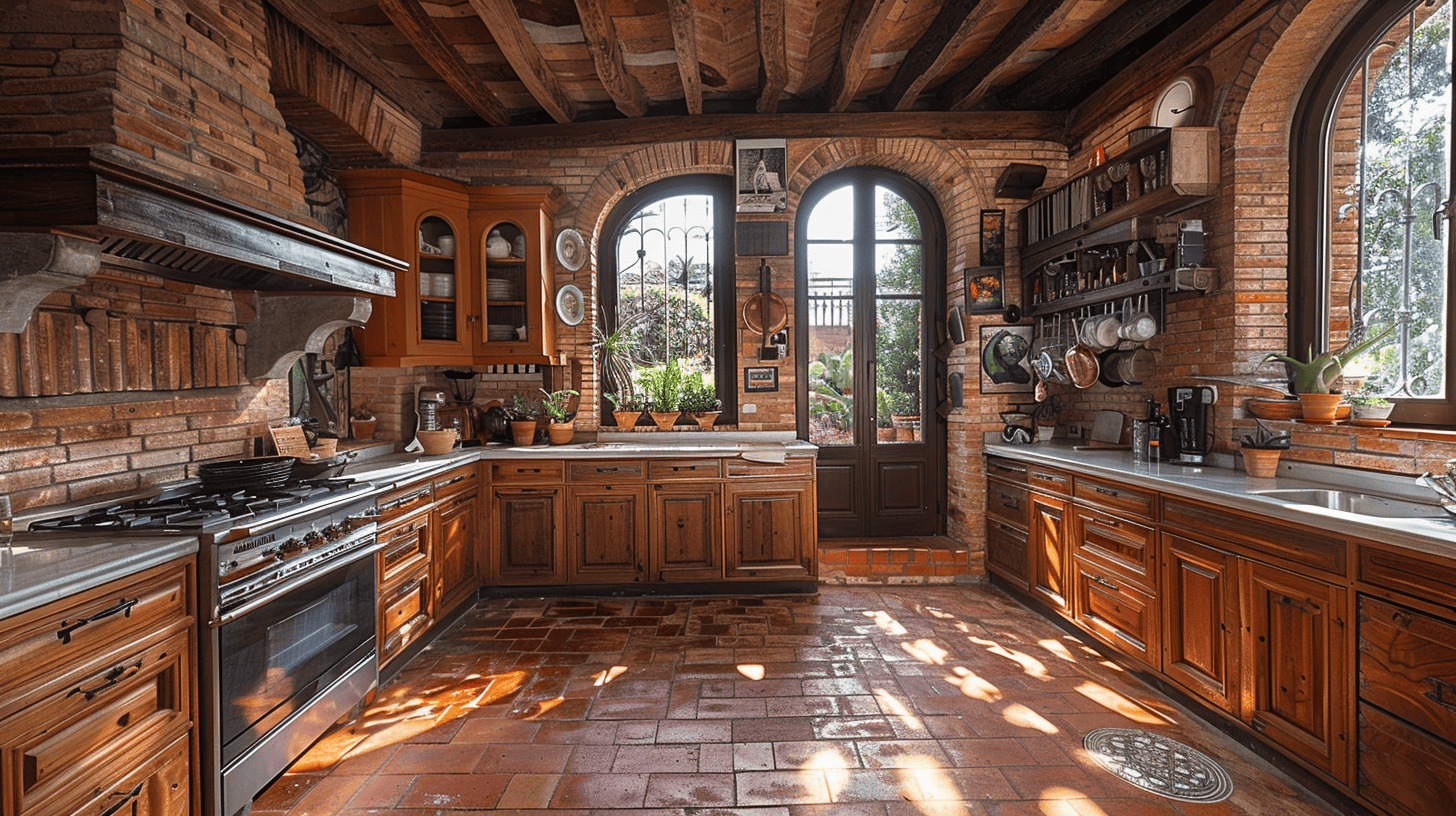 Italian Style Kitchen Zoom Background – thezoombackgrounds.com