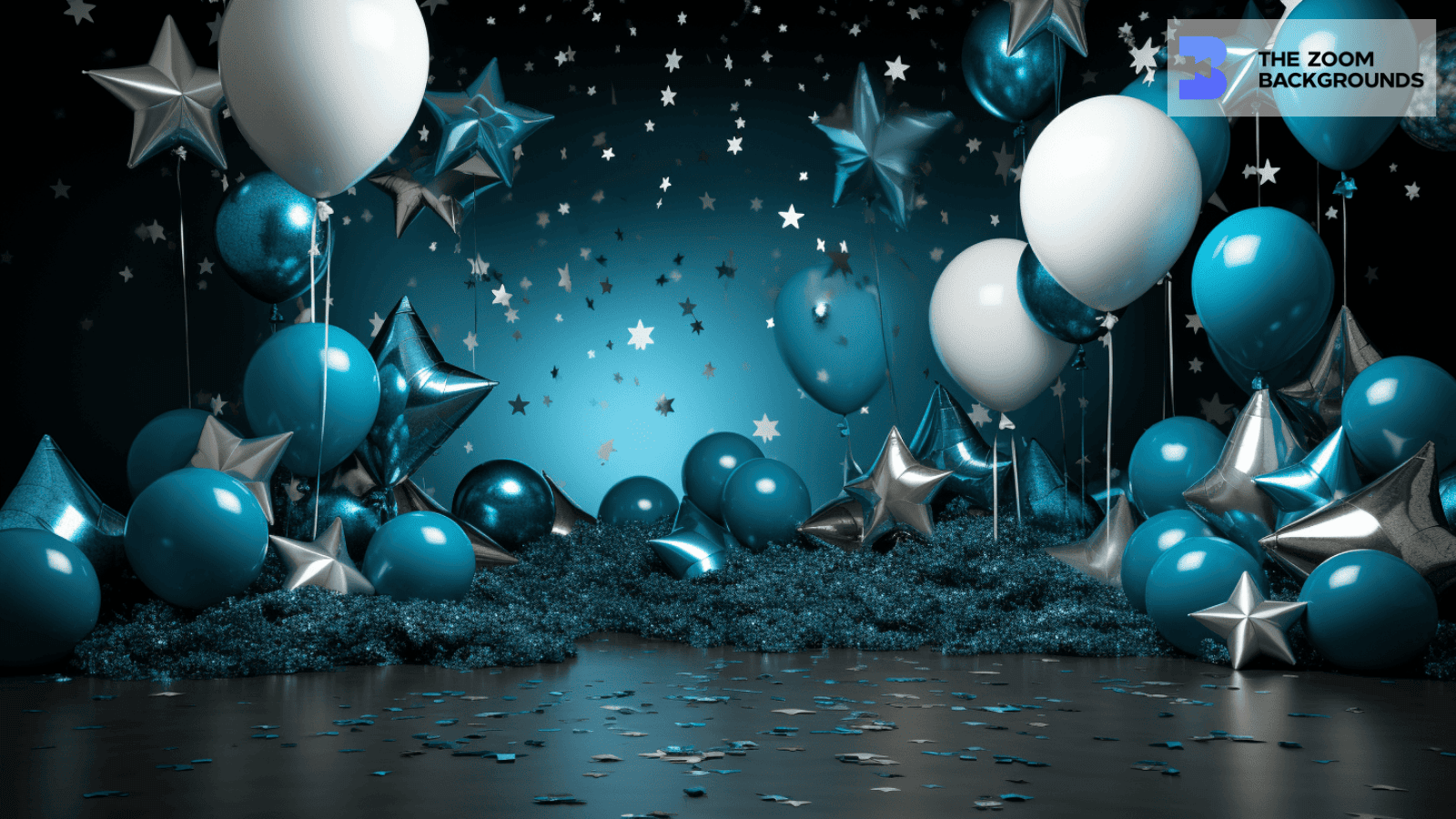 Blue Starry Backdrop Zoom Background – thezoombackgrounds.com