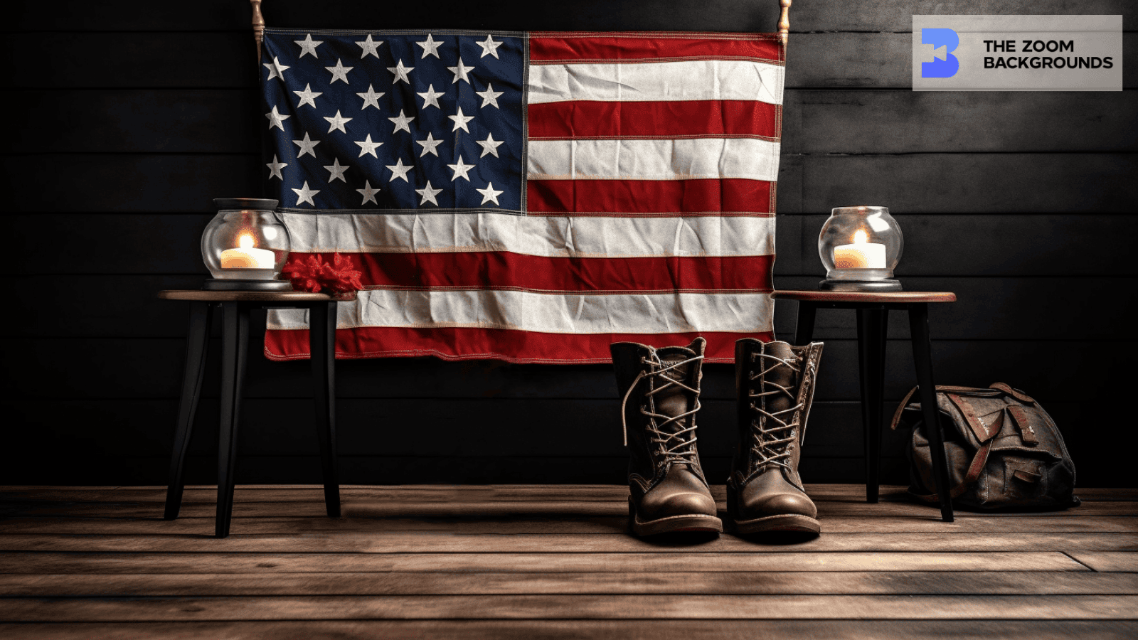 Military Boots and Bags Zoom Background – thezoombackgrounds.com