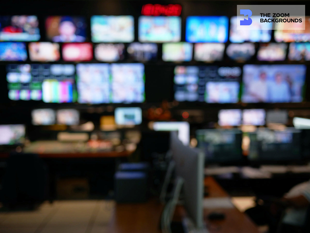 Blurred Abstract TV Studio Zoom Background – thezoombackgrounds.com