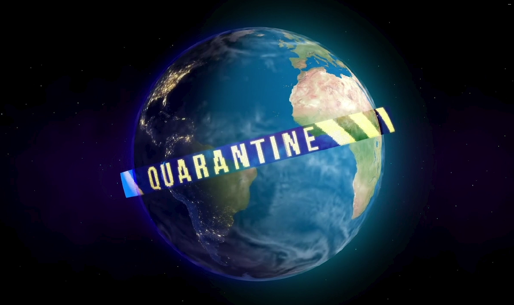 Quarantine Tape Strip Around The Planet Zoom Backgrounds ...