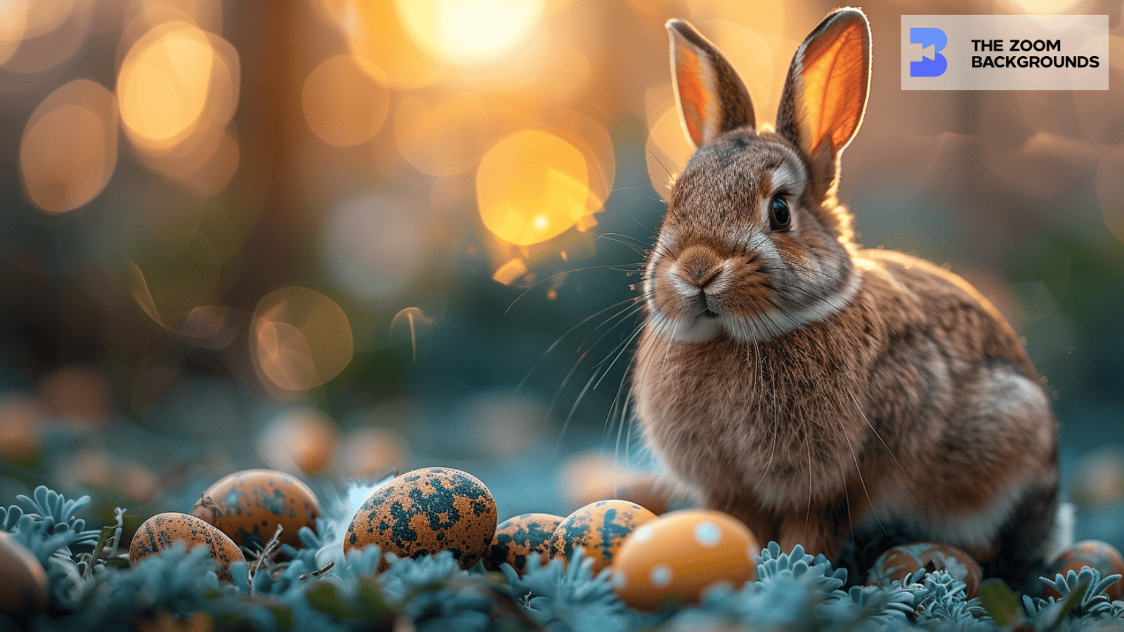 Easter Bunny Zoom Background – thezoombackgrounds.com