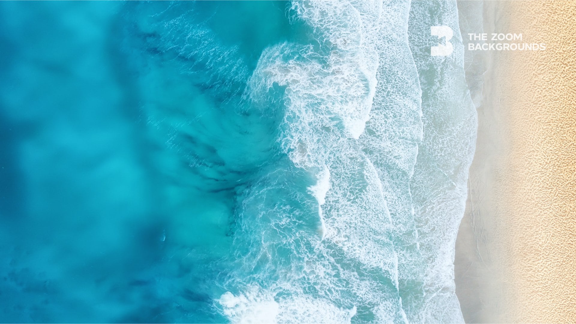 Blue Water Beach Zoom Backgrounds – thezoombackgrounds.com