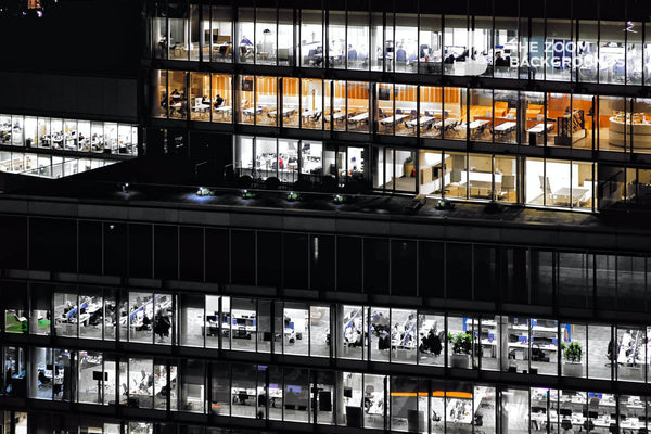 Office Building At Night Zoom Backgrounds – thezoombackgrounds.com