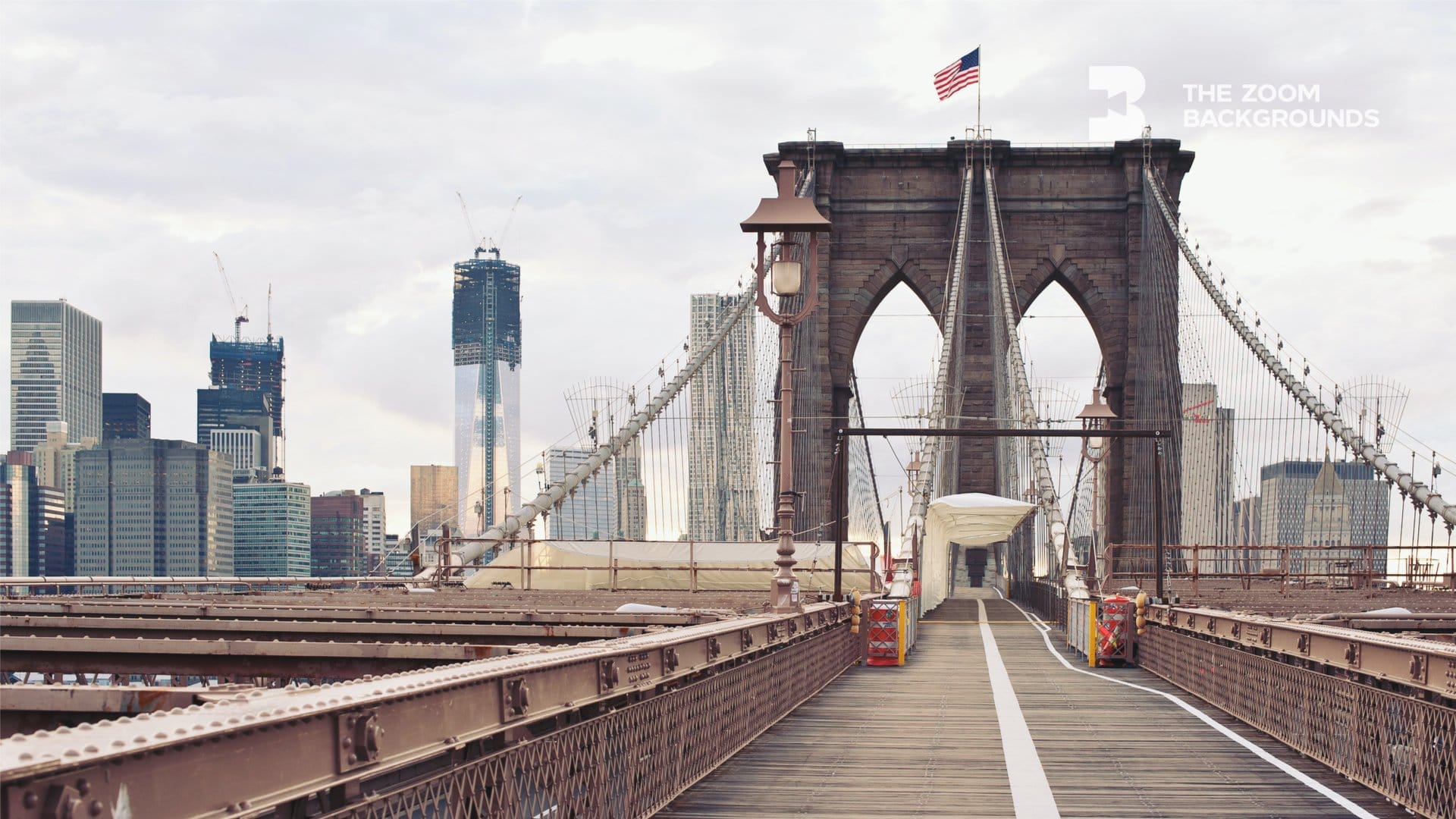 Walking Across the Brooklyn Bridge Zoom Backgrounds ...