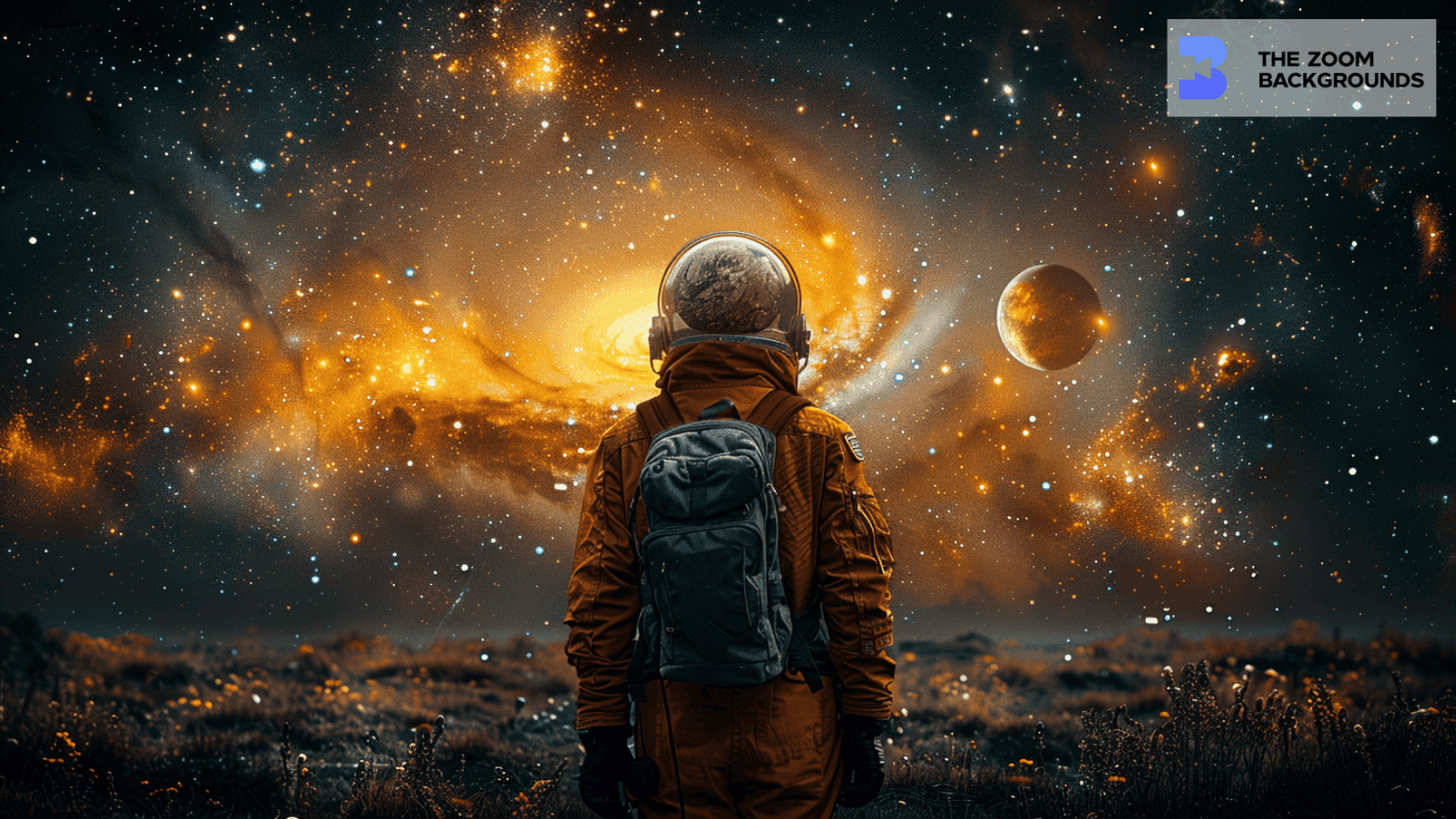 Astronaut Zoom Background – thezoombackgrounds.com
