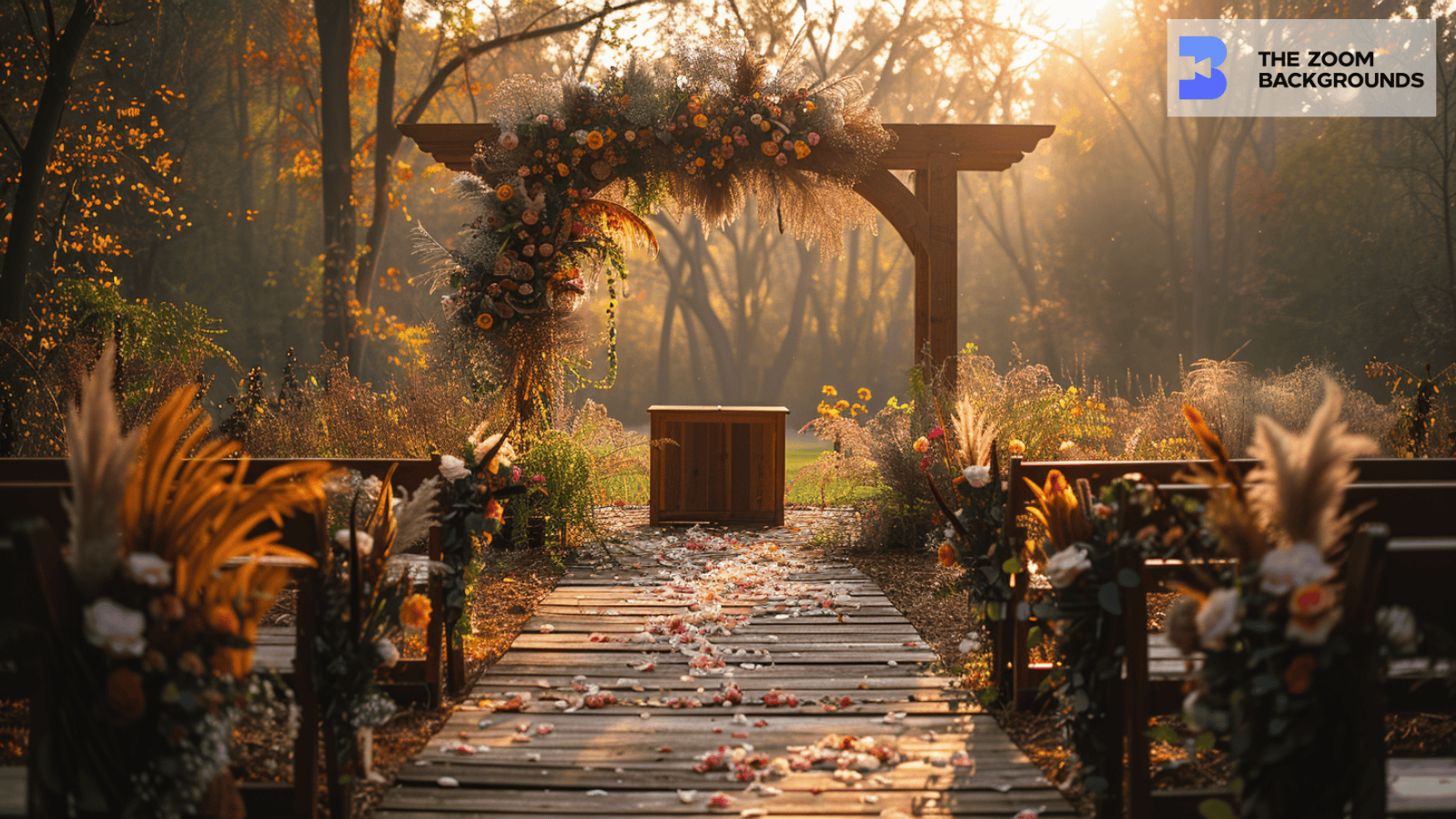 Simple Rustic Wedding Zoom Background – thezoombackgrounds.com