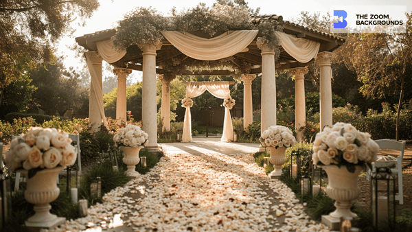 Gazebo Wedding Zoom Background – thezoombackgrounds.com