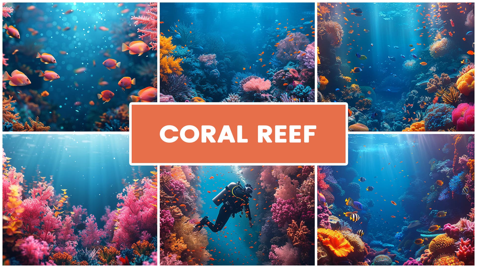 Coral Reef Zoom Backgrounds Bundle (15 images) + FREE e-book (Copy ...