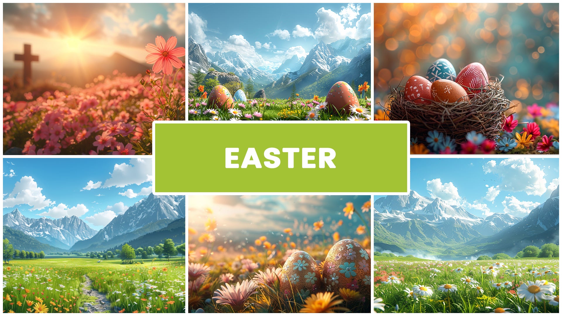 Easter Zoom Backgrounds Bundle (15 images) + FREE e-book ...