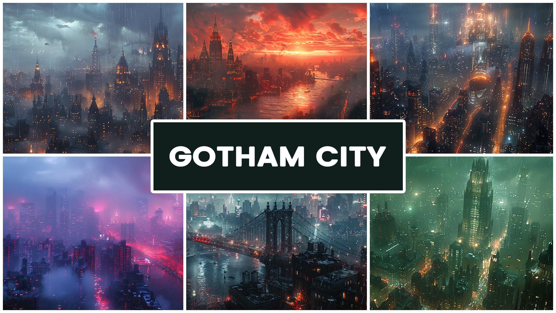 Gotham CIty Zoom Backgrounds Bundle (15 images) + FREE e-book ...
