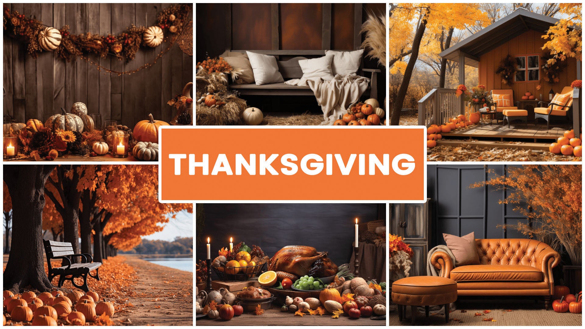 Thanksgiving Zoom Backgrounds Bundle (23 images) + FREE e-book ...